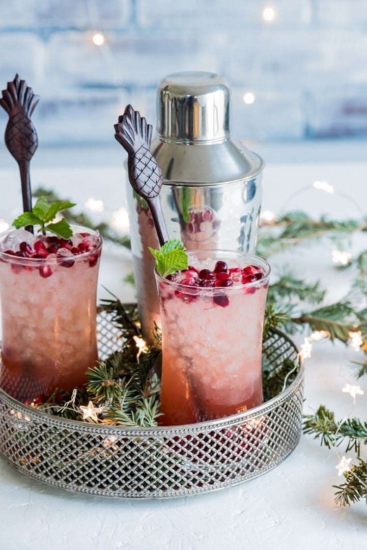 Pomegranate Passion Fruit Rum Fizz Cocktail Drinkmas Pomegranate Passion Fruit Rum Fizz Cocktail Drinkmas