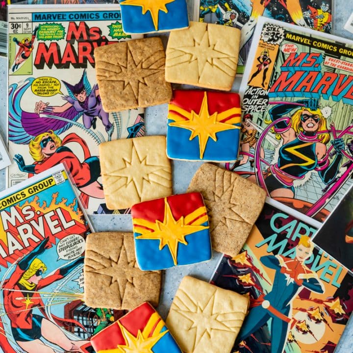 Captain Marvel Coffee Sugar Cookies - Pineapple and Coconut