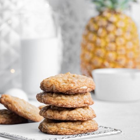 Holiday Piña Colada Cookies | Pineapple and Coconut