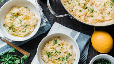 Smoky Meyer Lemon Risotto - Pineapple and Coconut