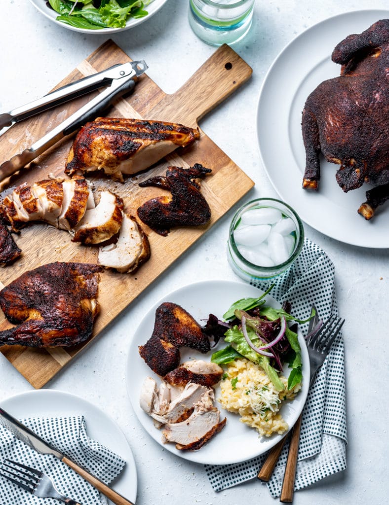 Simple Smoked Whole Chicken - Pineapple and Coconut