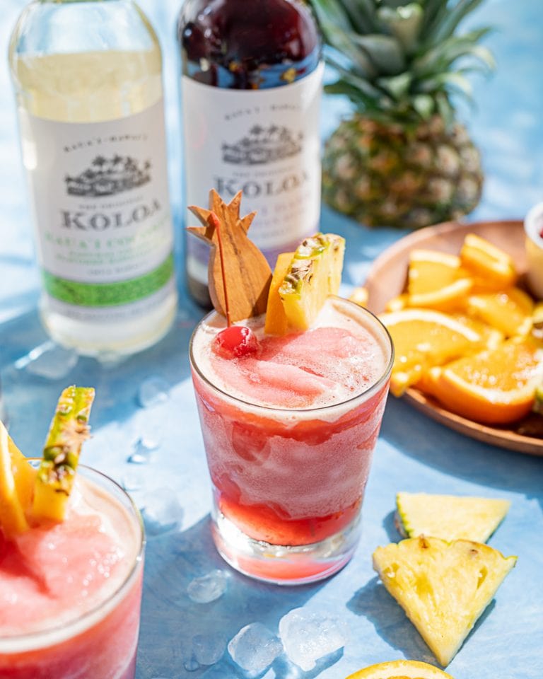 Late Summer Frozen Rum Runner Cocktails - Pineapple and Coconut