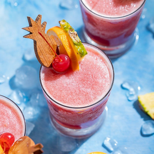 Late Summer Frozen Rum Runner Cocktails - Pineapple and Coconut