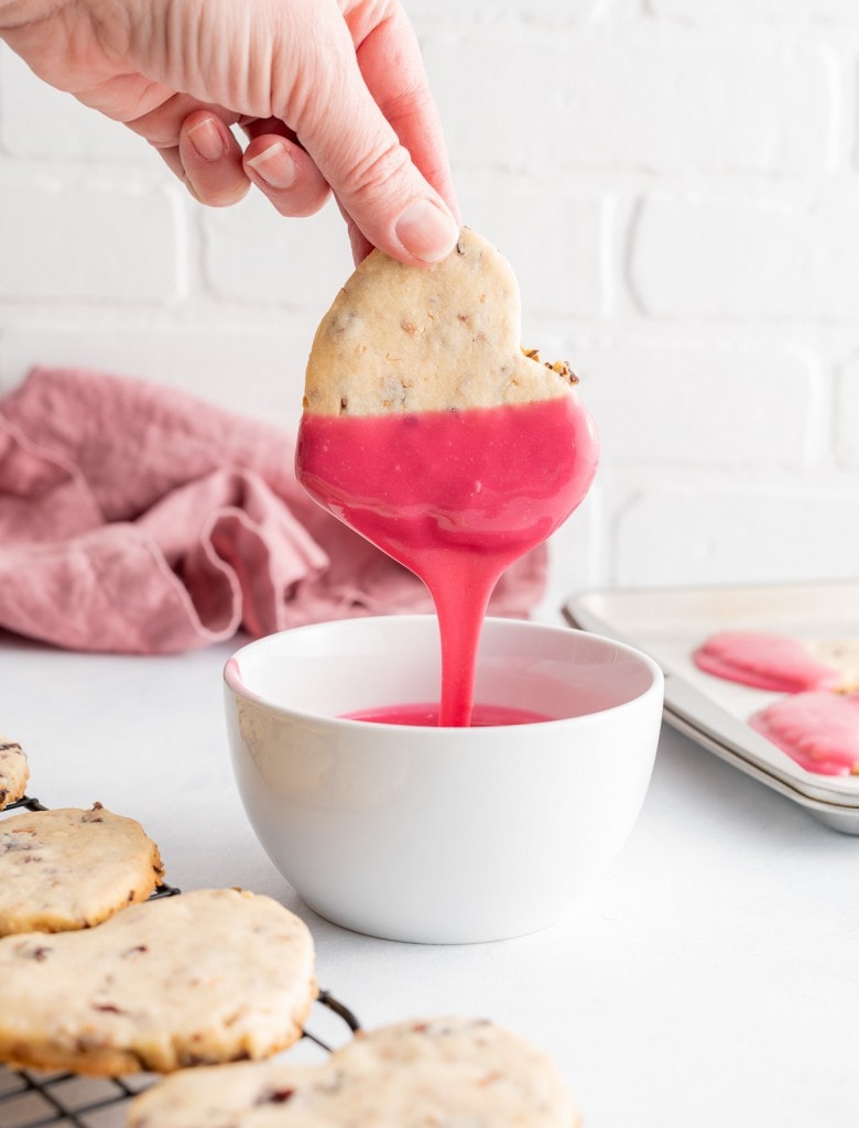 Tropical Tropical Coconut Hibiscus Shortbread Cookies