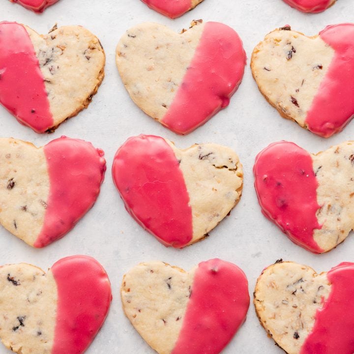 Tropical Tropical Coconut Hibiscus Shortbread Cookies