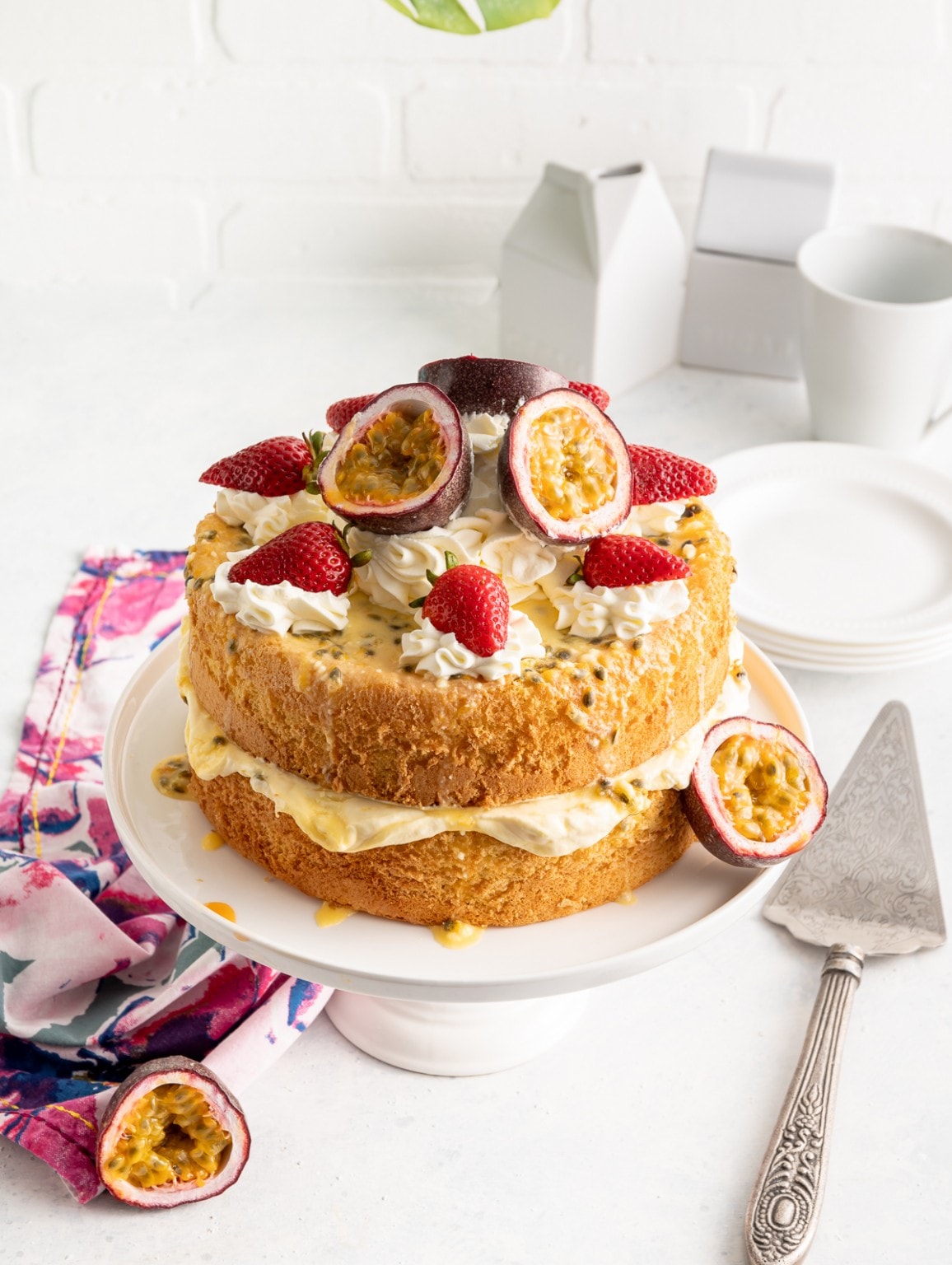 Triple Passion Fruit Sponge Cake Recipe - Pineapple and Coconut Blog
