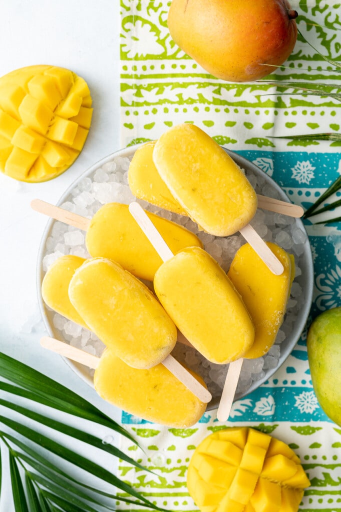 Tropical Calamansi Mango Sorbet Bars - Pineapple and Coconut