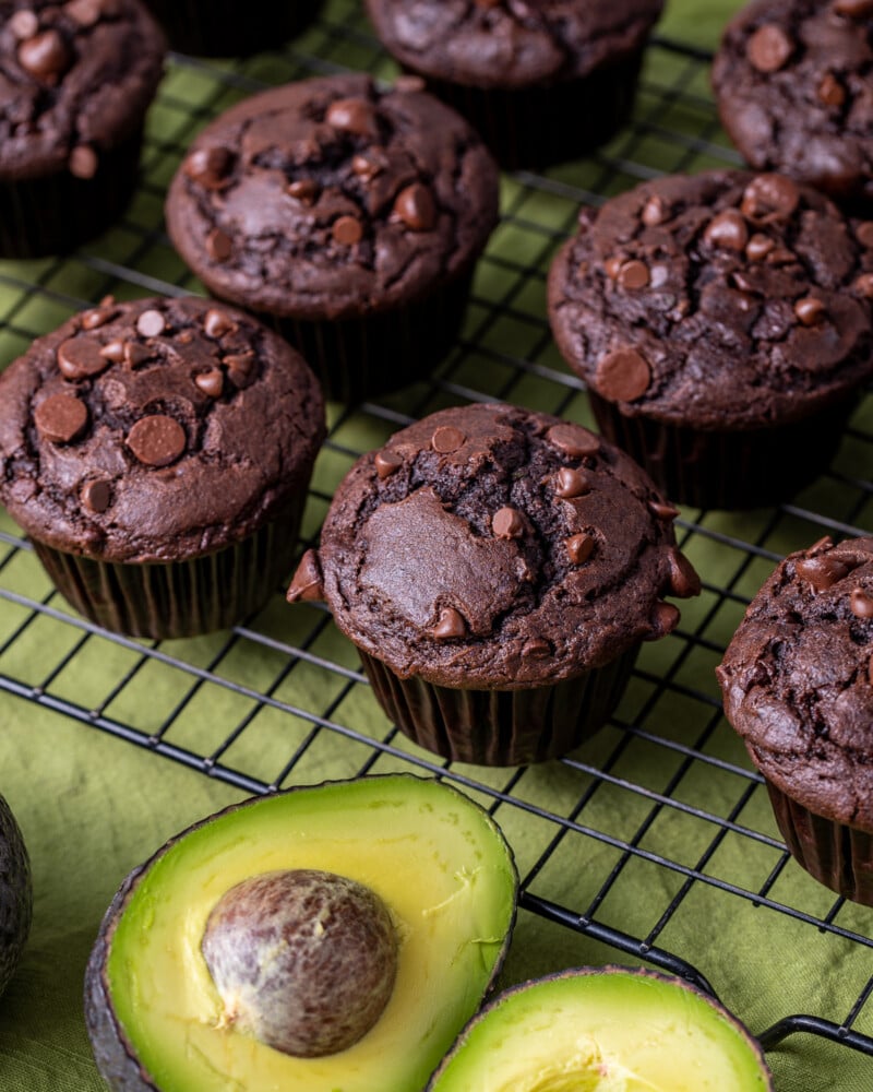 Rich and Moist Chocolate Avocado Muffins Recipe - Pineapple and Coconut