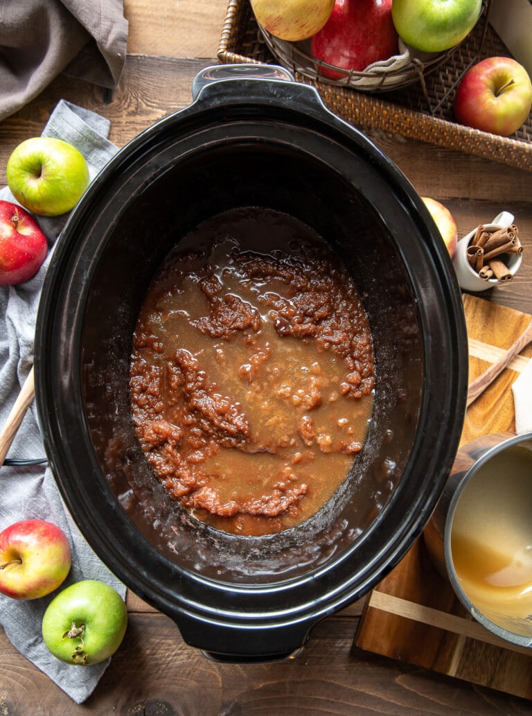 Salted Caramel Slow Cooker Apple Butter