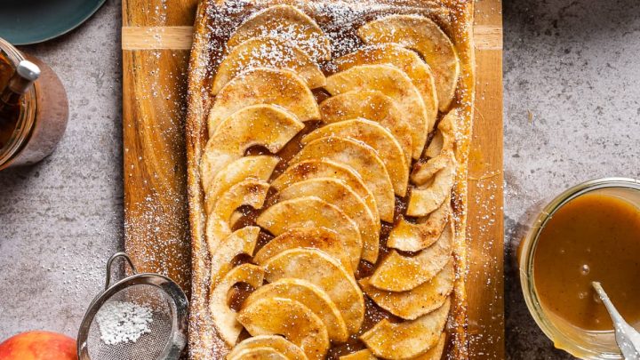 Super Easy Caramel Puff Pastry Apple Tart with Apple Butter - Pineapple ...