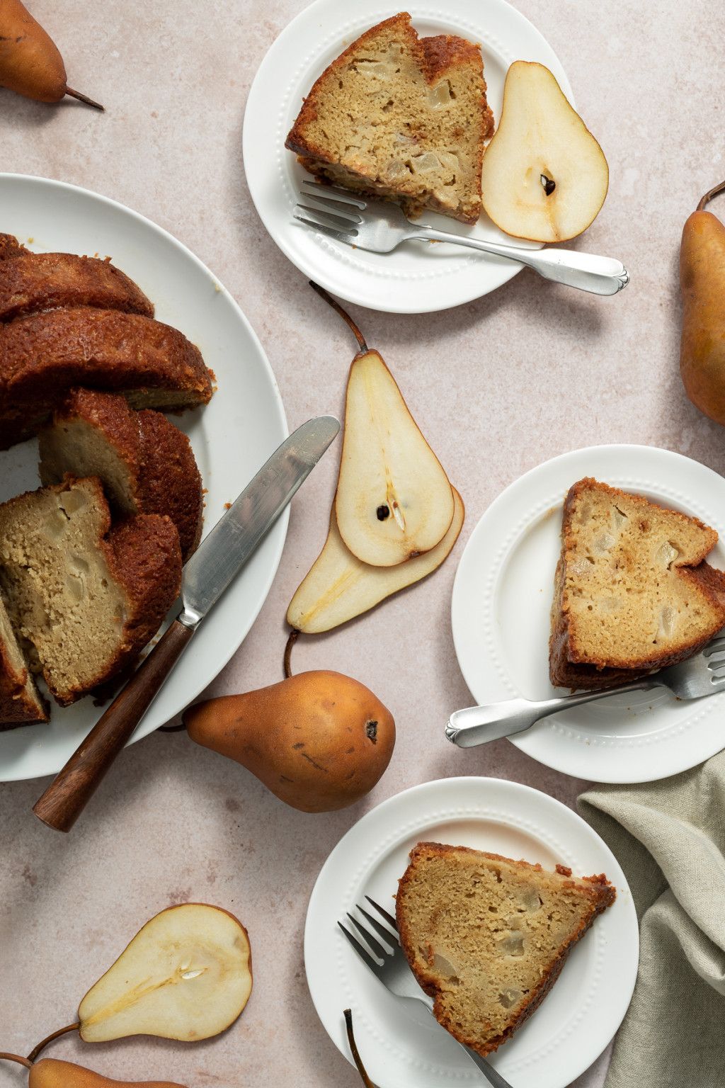 Easy Maple Pear Bundt Cake with Maple Glaze - Pineapple and Coconut