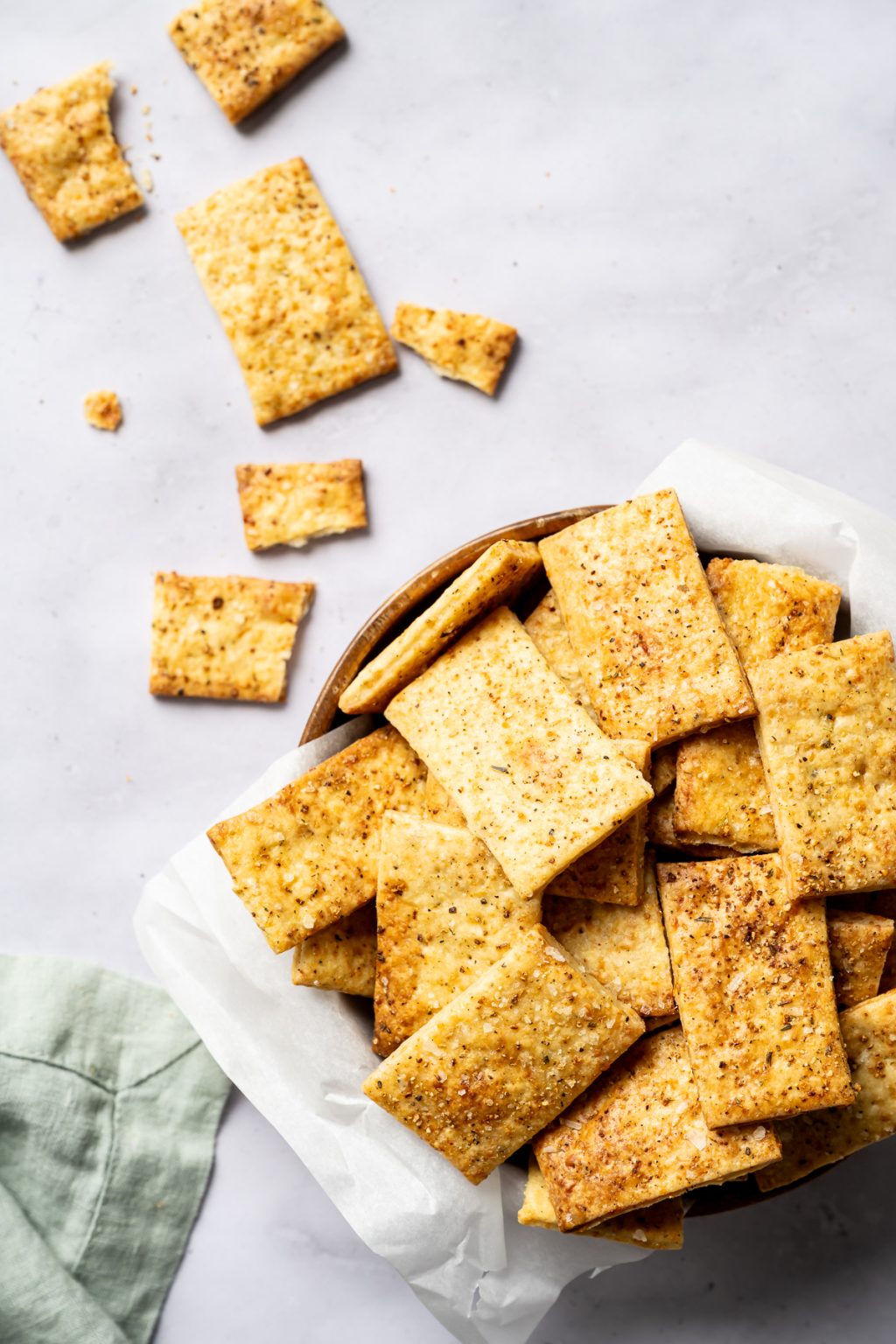 Homemade Lemon Pepper Olive Oil Cheese Crackers