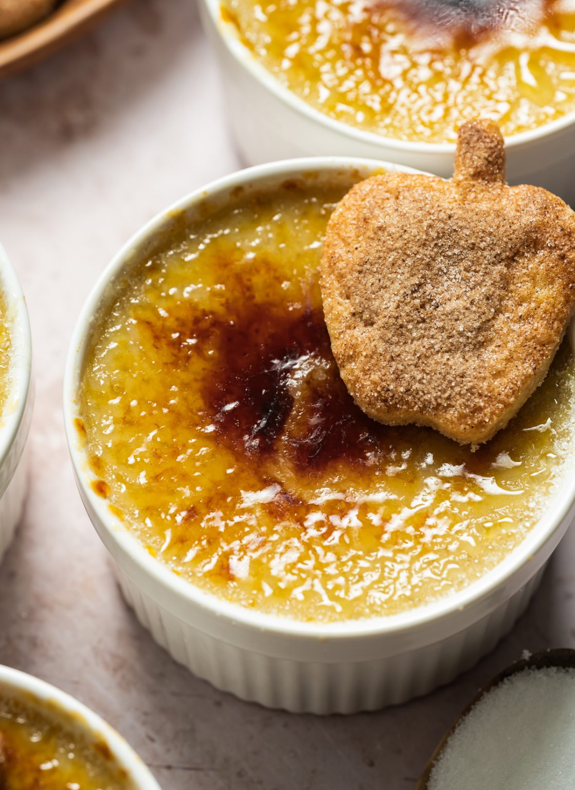 Apple Pie Crème Brûlée with Apple Spice Pie Crust Cookies - Pineapple ...