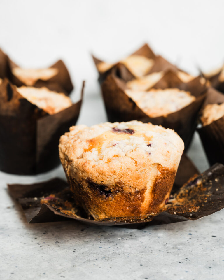 Jumbo Lemon Blueberry Crumb Muffins - Pineapple and Coconut